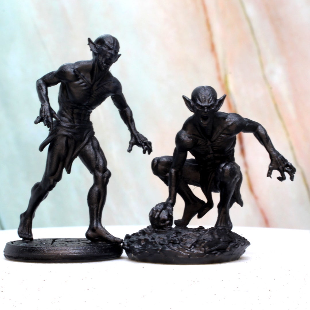 Set of Two Undead Ghoul Miniatures, 3D Resin Prints. Available Printed ...