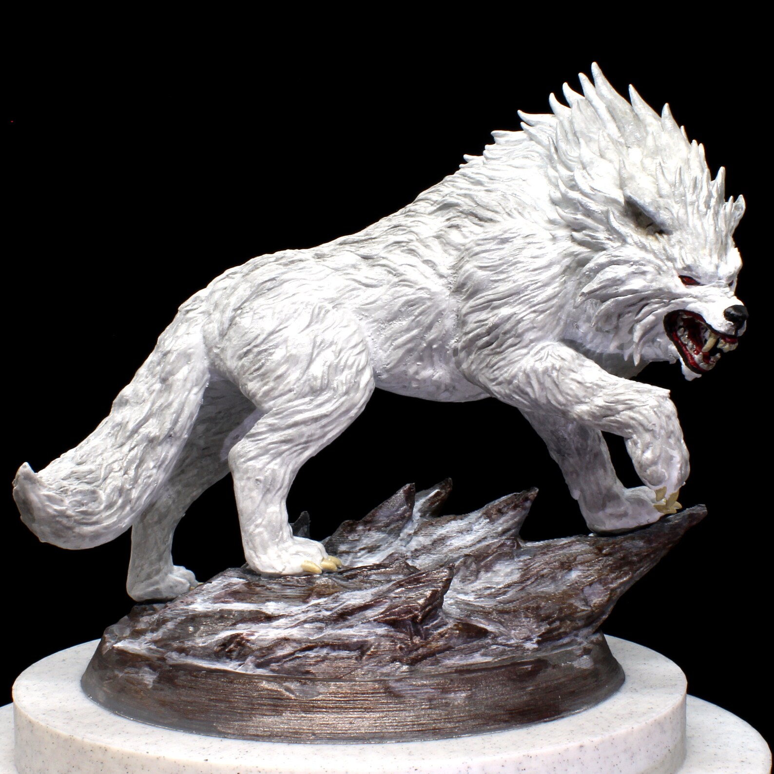 4 Inch 11cm Tall Dire Wolf 1:12 Scale 3D Resin Print. - Etsy