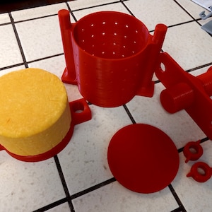 Combination Cheese Mold / Press 3d-print, for Making 2 Pound Hard ...