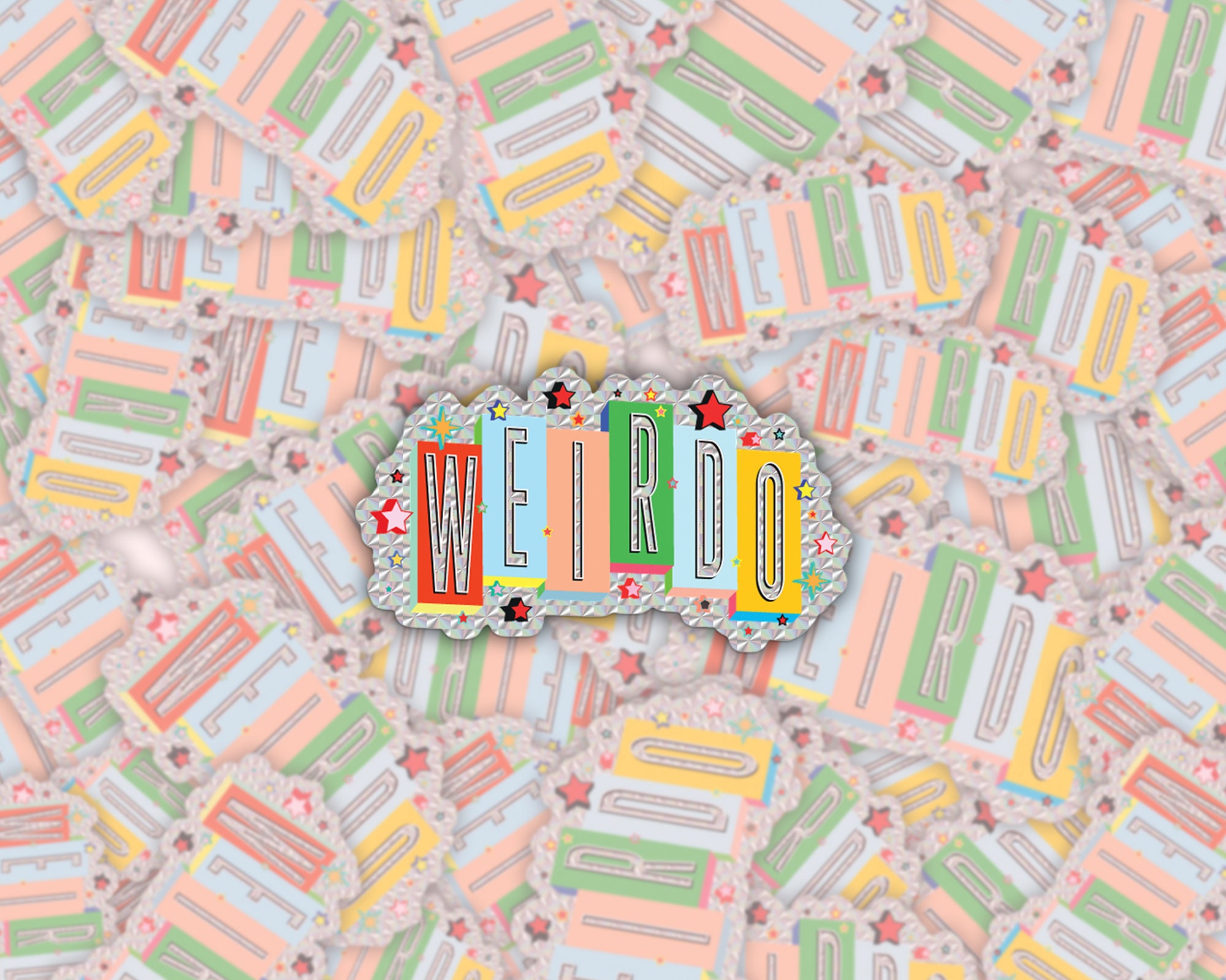 Weirdo Vinyl Sticker Prismatic Sticker Gift for Weirdos - Etsy