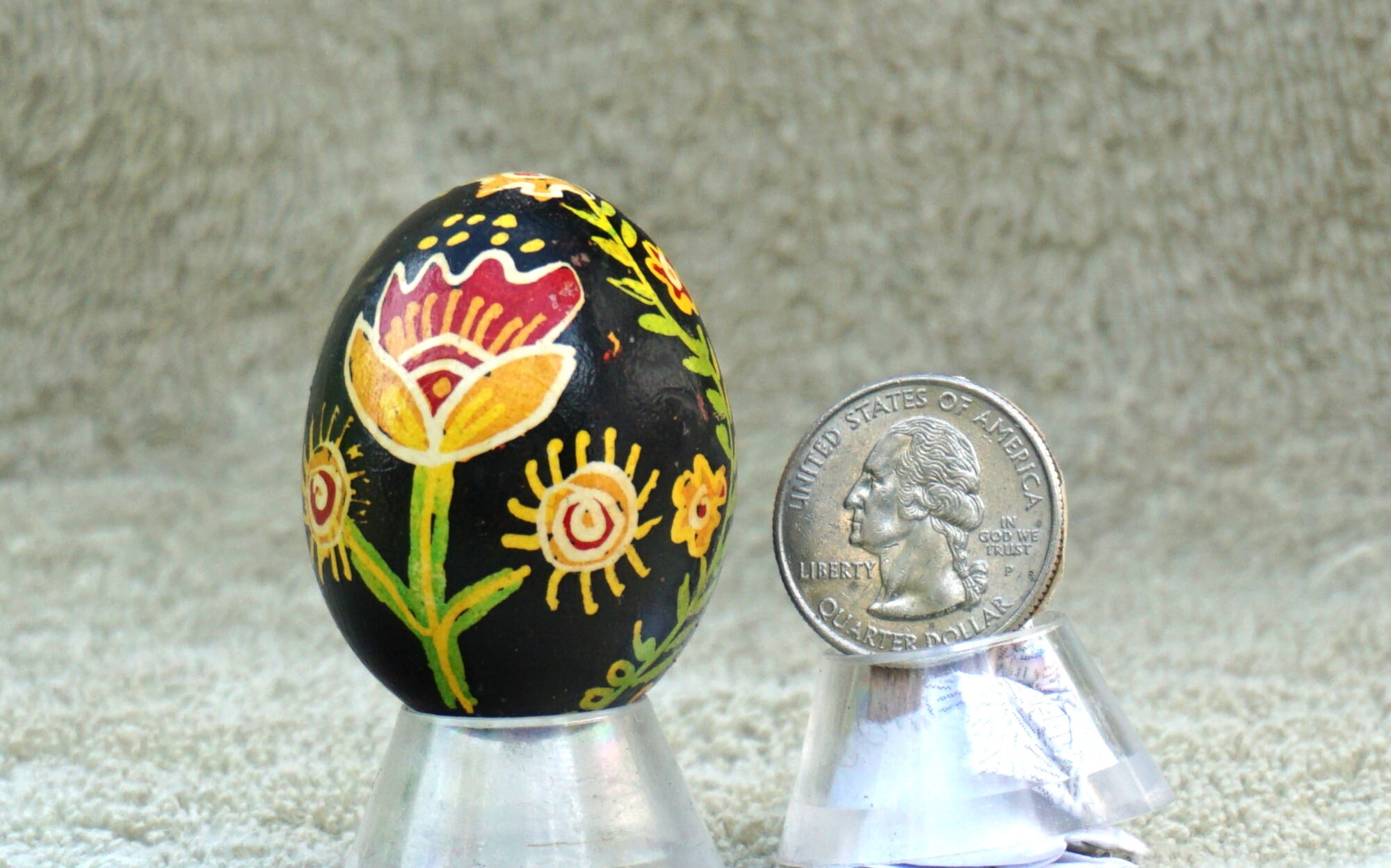 Traditional Ukrainian-style Batik Banty Chicken Egg / Pysanka / Pysanki ...