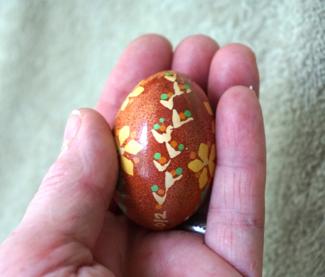Traditional Lusatian/wendish-style Batik Banty Chicken Egg / Pysanka ...