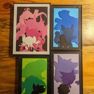 CUSTOM Single Pokemon Evolution Line Paper Art - Etsy