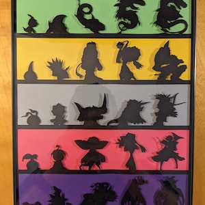 CUSTOM* Digimon Team - Silhouettes - Paper Art - Etsy