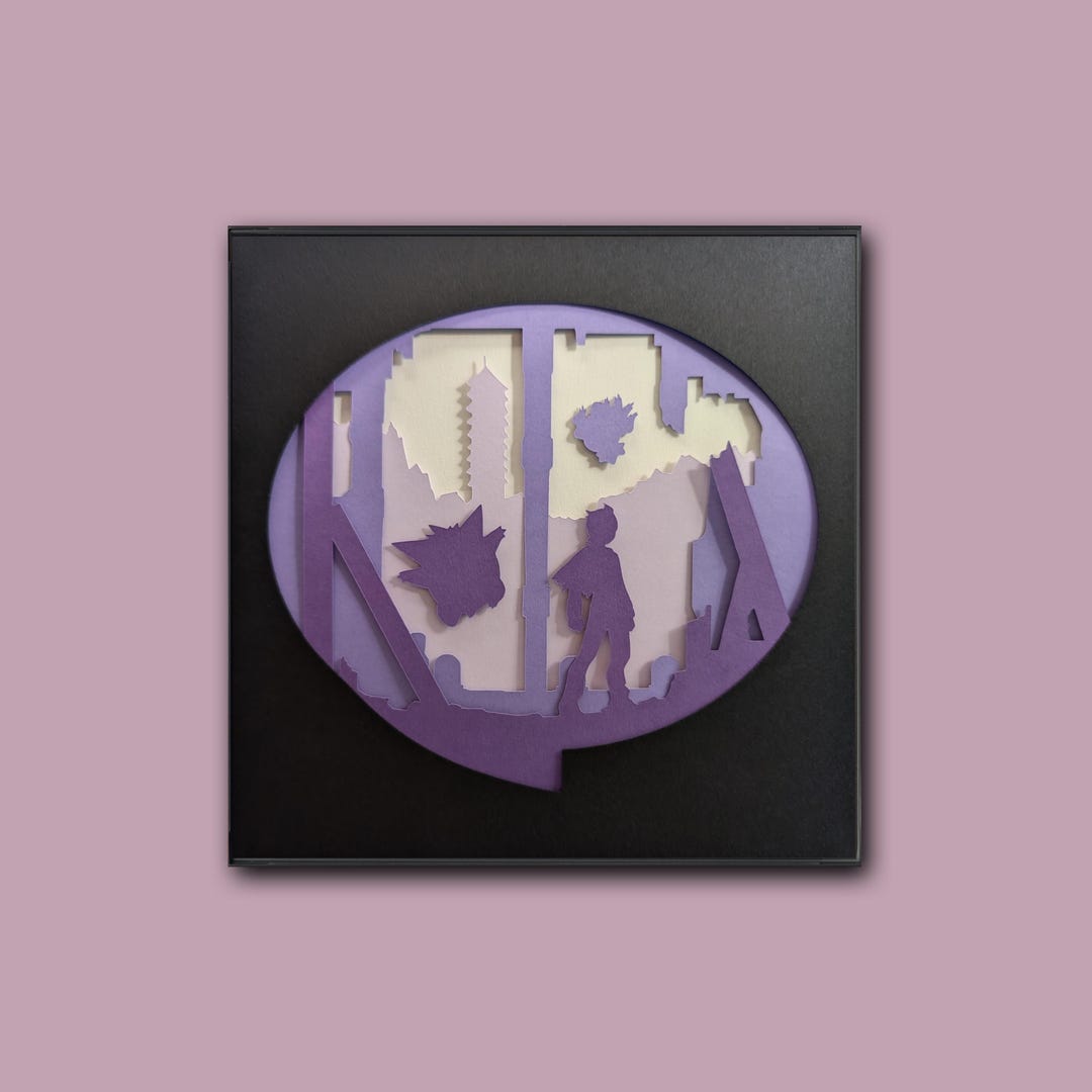 Morty - Ecruteak City - Ghost Gym Leader - Pokemon - Paper Art - Etsy