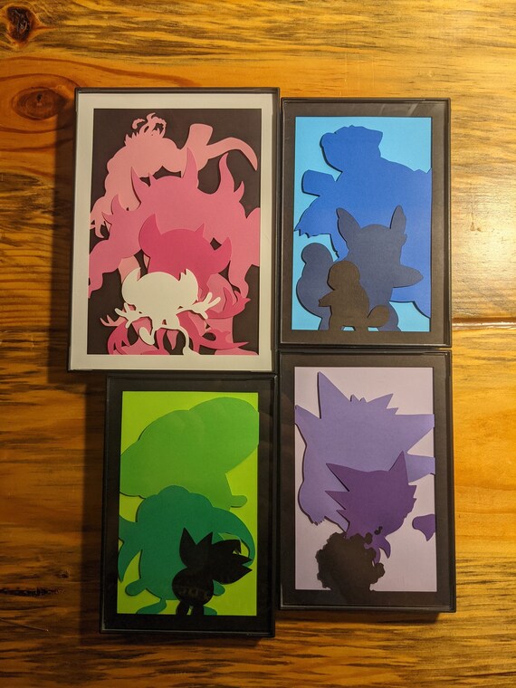 CUSTOM Single Pokemon Evolution Line Paper Art | Etsy