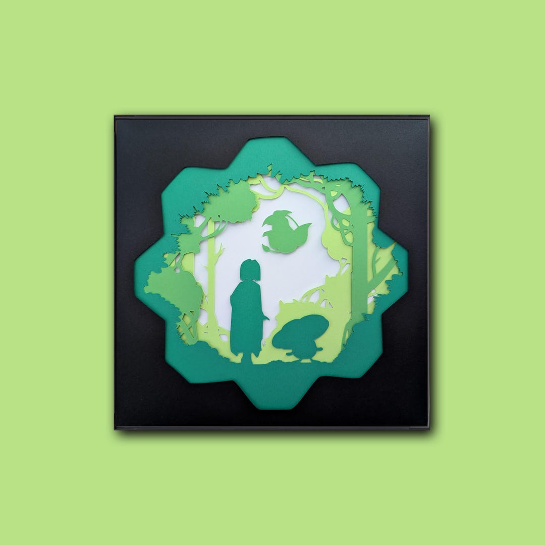 Erika - Celadon City - Grass Gym Leader - Pokemon - Paper Art - Etsy
