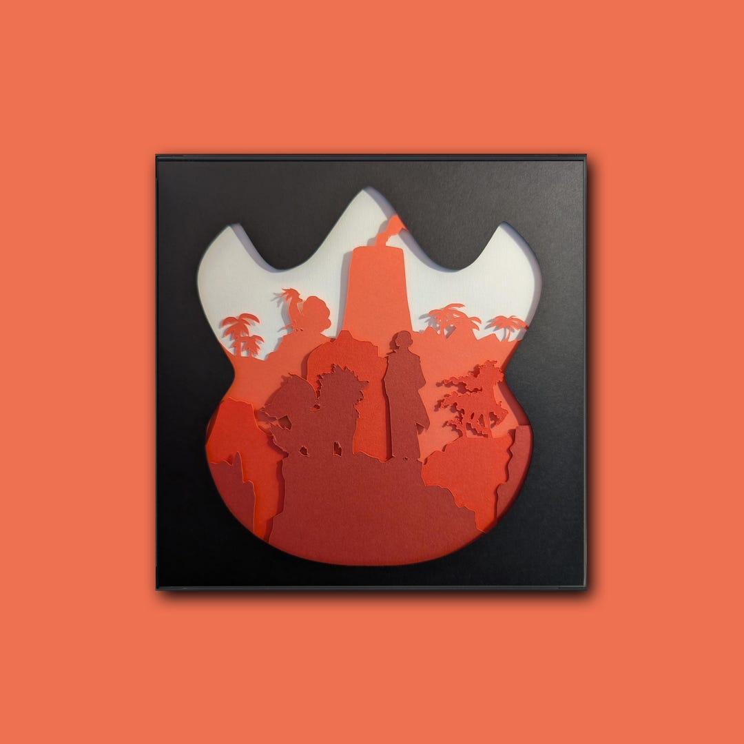 Blaine - Cinnabar City - Fire Gym Leader - Pokemon - Paper Art - Etsy