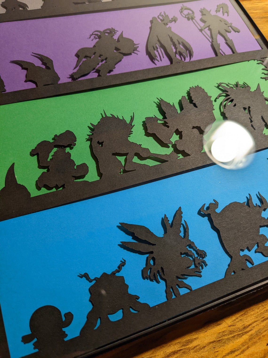 CUSTOM Digimon Team Silhouettes Paper Art - Etsy