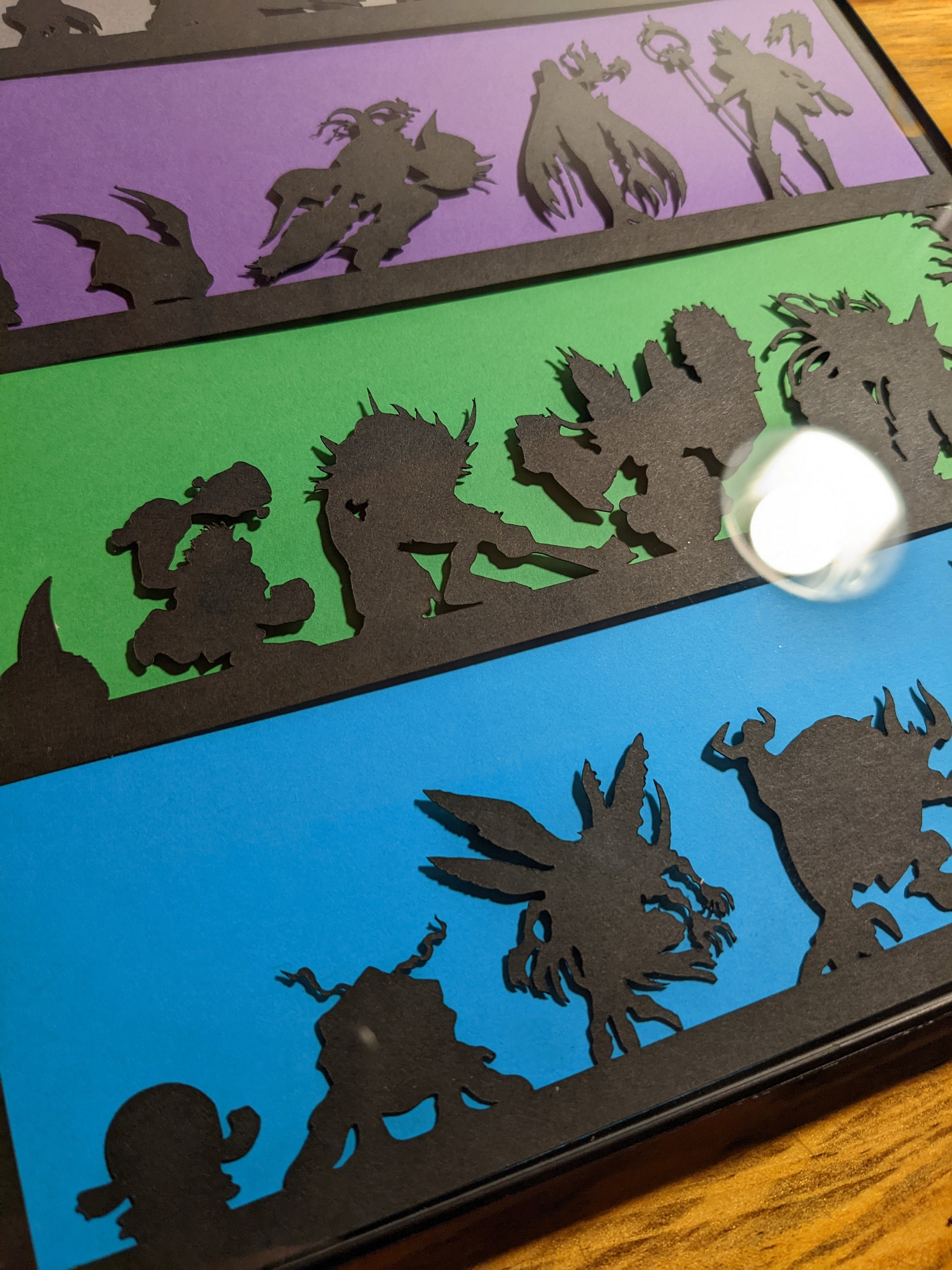 CUSTOM Digimon Team Silhouettes Paper Art - Etsy