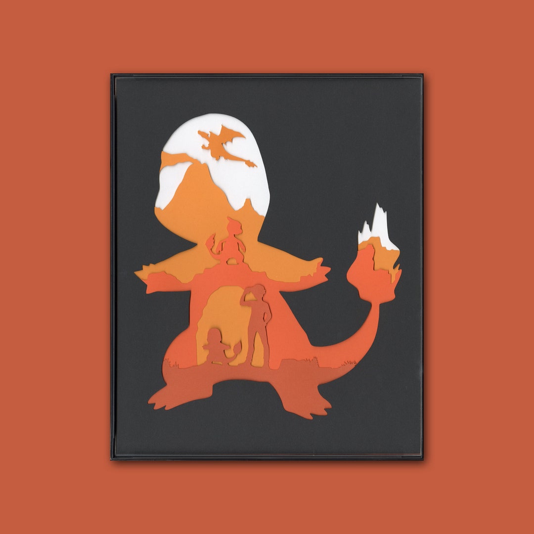 Charmander - Paper Art- Pokemon - Etsy