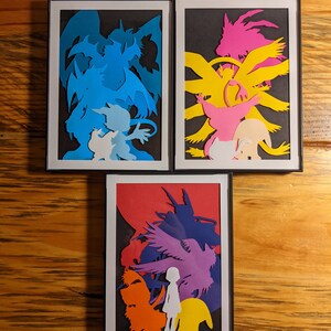 CUSTOM* Single Digimon Evolution Line - Paper Art - Etsy