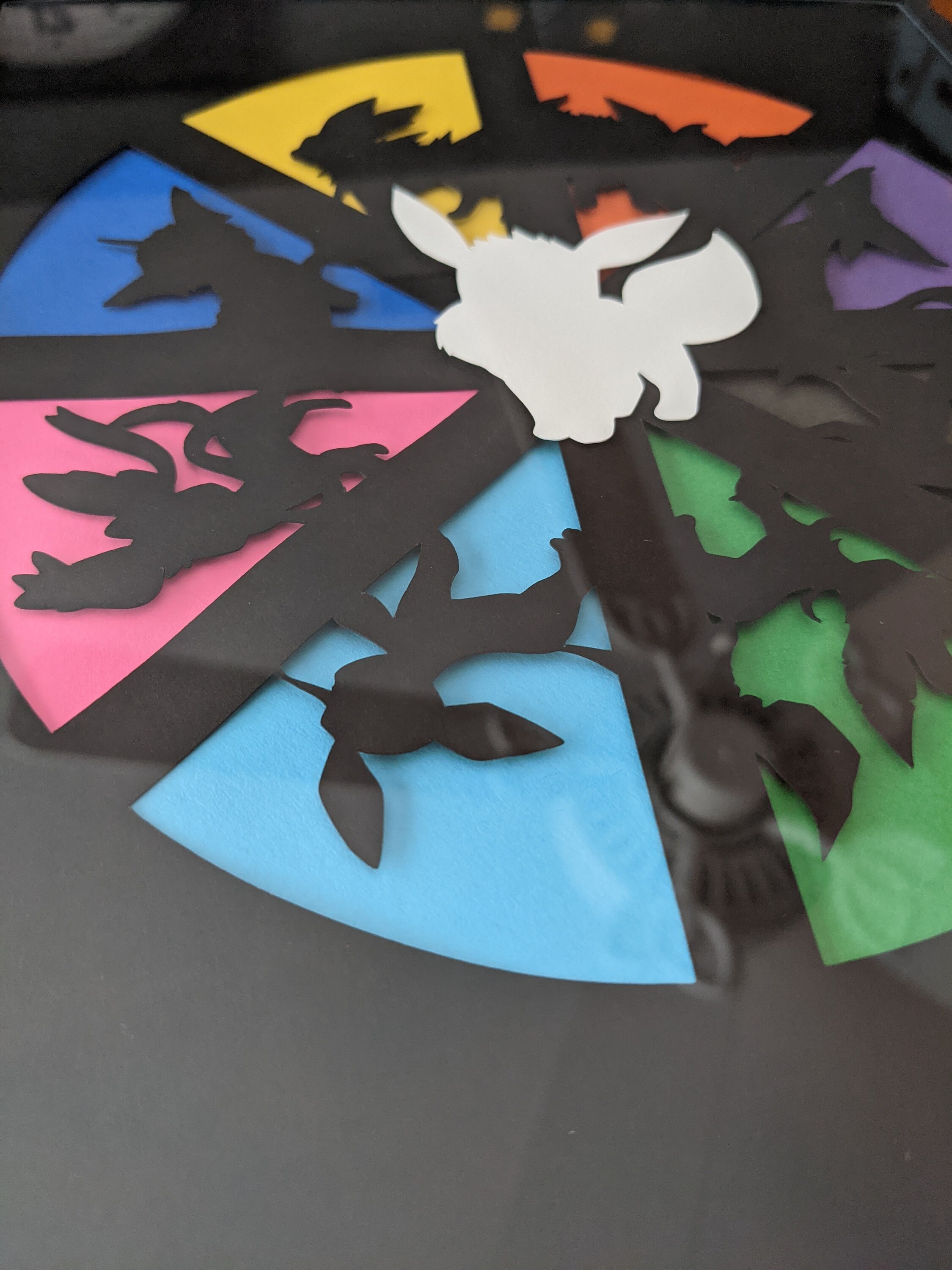 Eeveelution Color Wheel Paper Art | Etsy
