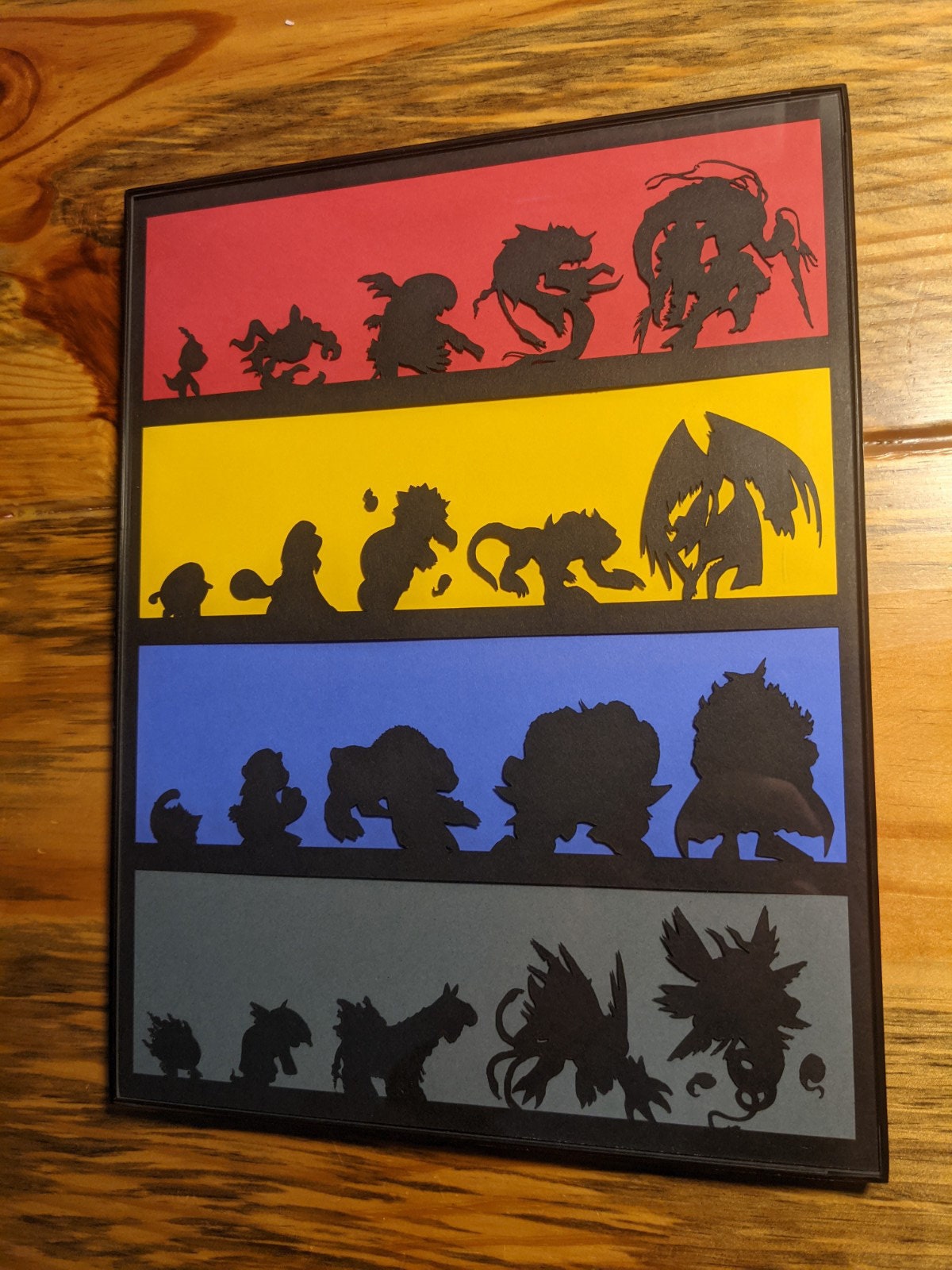 CUSTOM Digimon Team Silhouettes Paper Art - Etsy