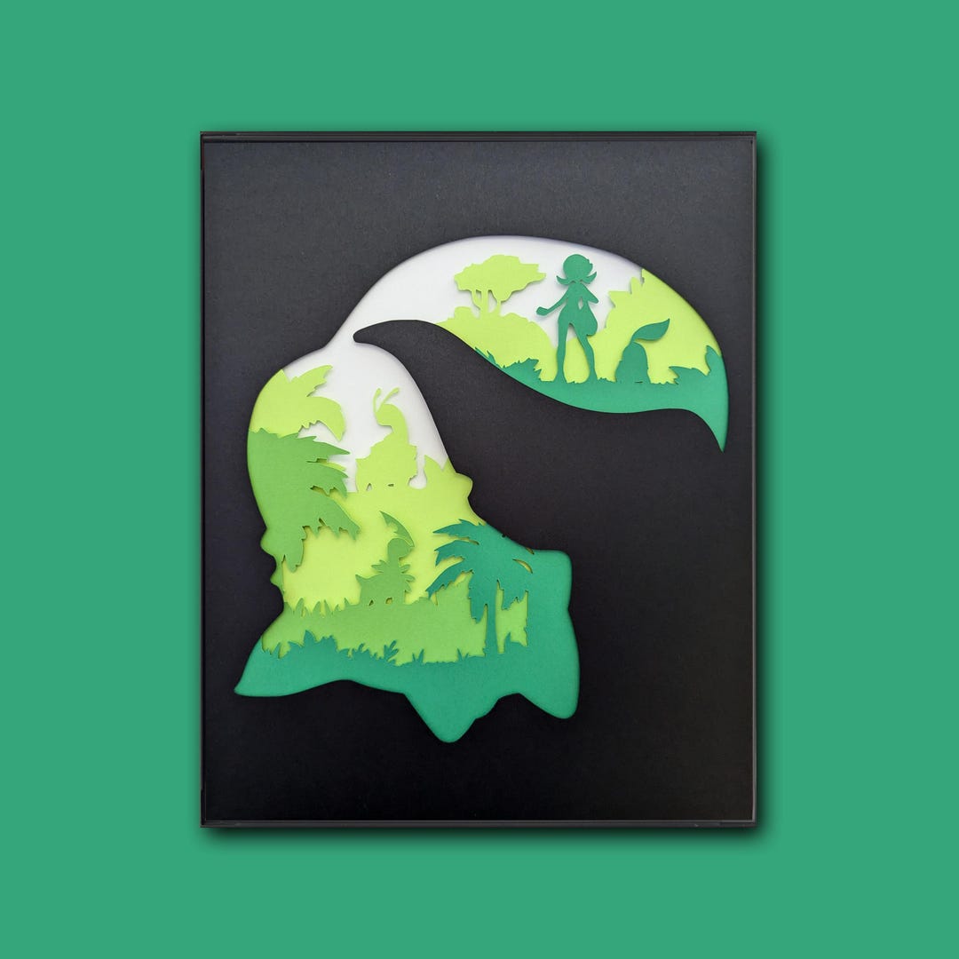 Chikorita - Paper Art- Pokemon - Etsy