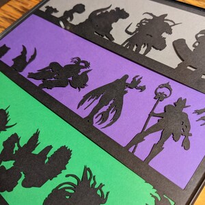 CUSTOM* Digimon Team - Silhouettes - Paper Art - Etsy