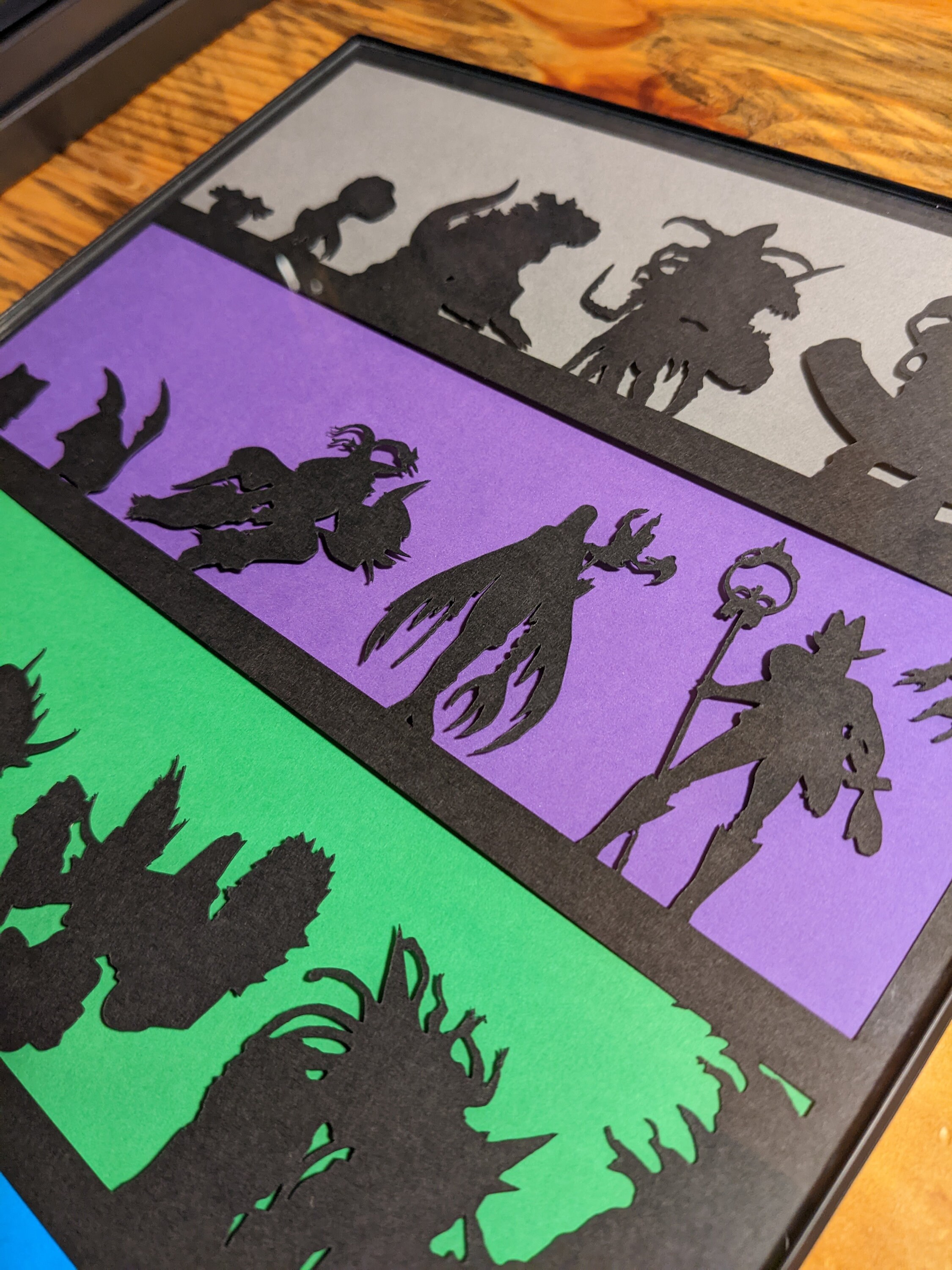 CUSTOM Digimon Team Silhouettes Paper Art - Etsy