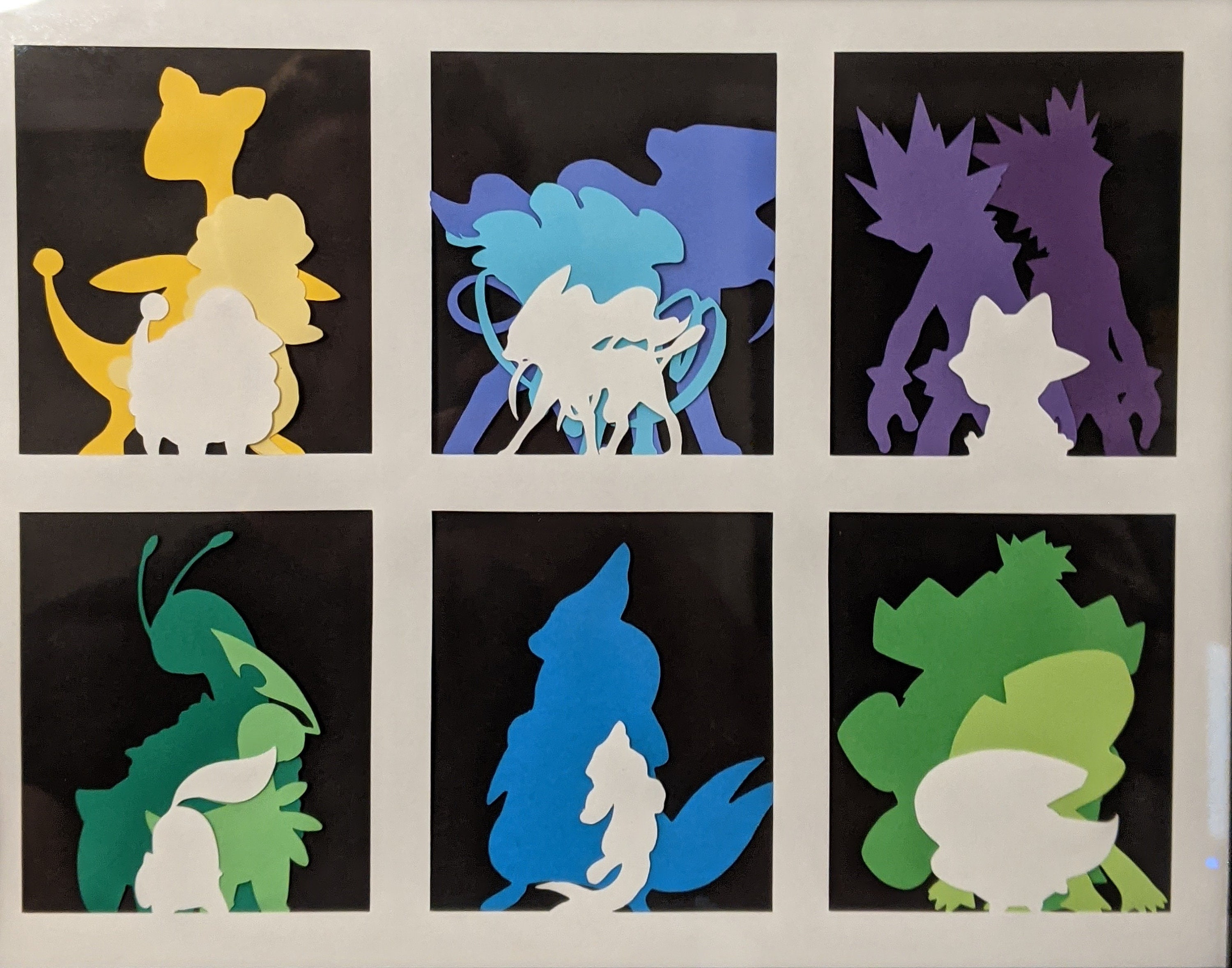 CUSTOM 6 Pokemon Team Paper Art Commission - Etsy