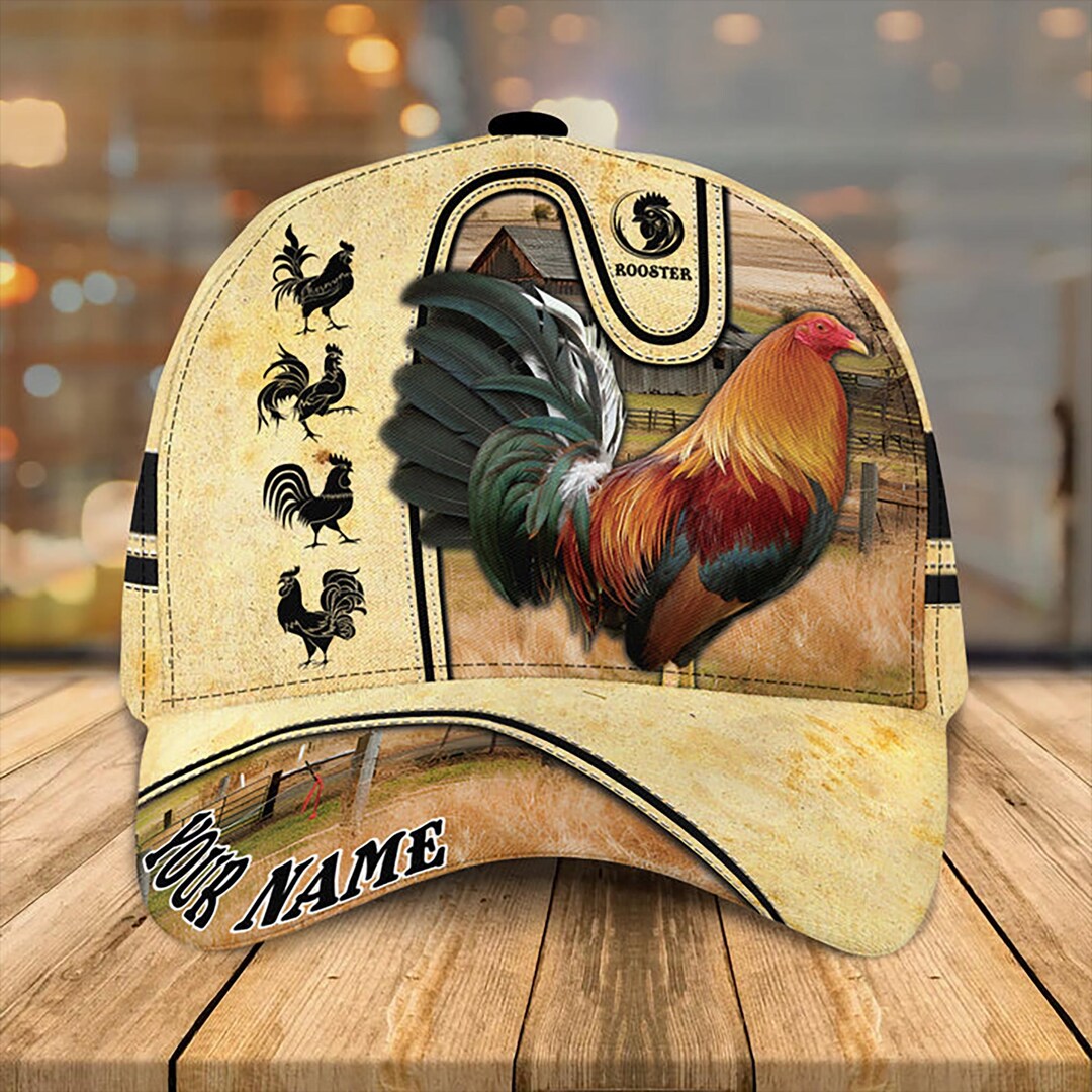 Custom 3D Rooster Hat for Chicken Lovers, Funny Animal Cap, Cool Farm ...
