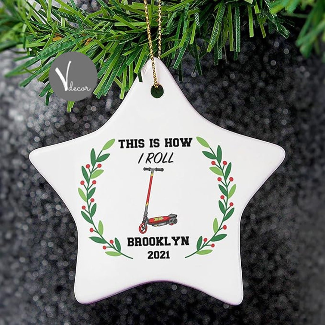 NEW Customized Electric Scooter Christmas Tree Ornament, Xmas ...