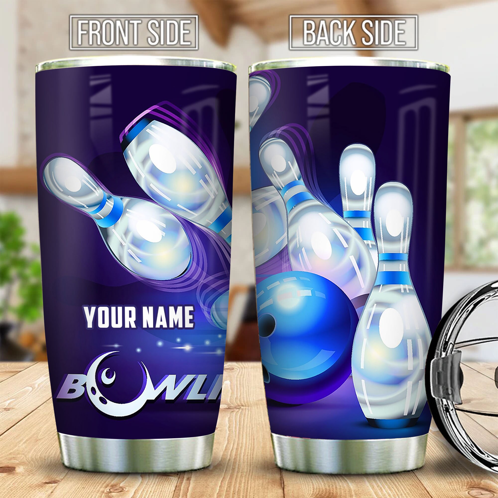 Personalized Bowling Art Tumbler Custom Bowling Pins Tumblers - Etsy