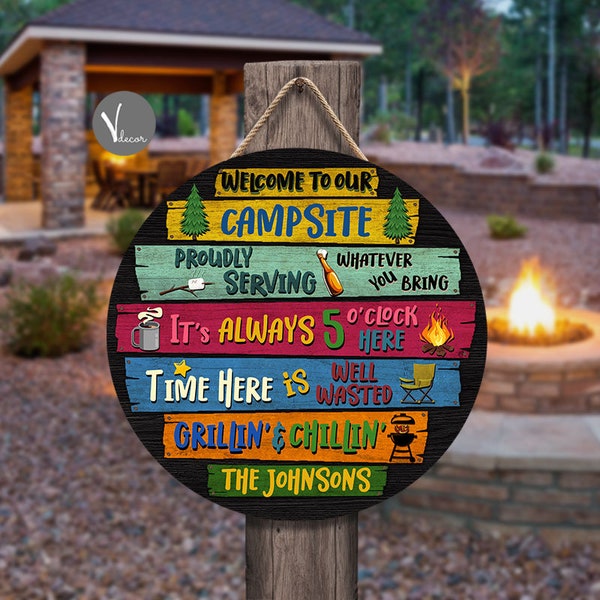 Campsite Sign - Etsy