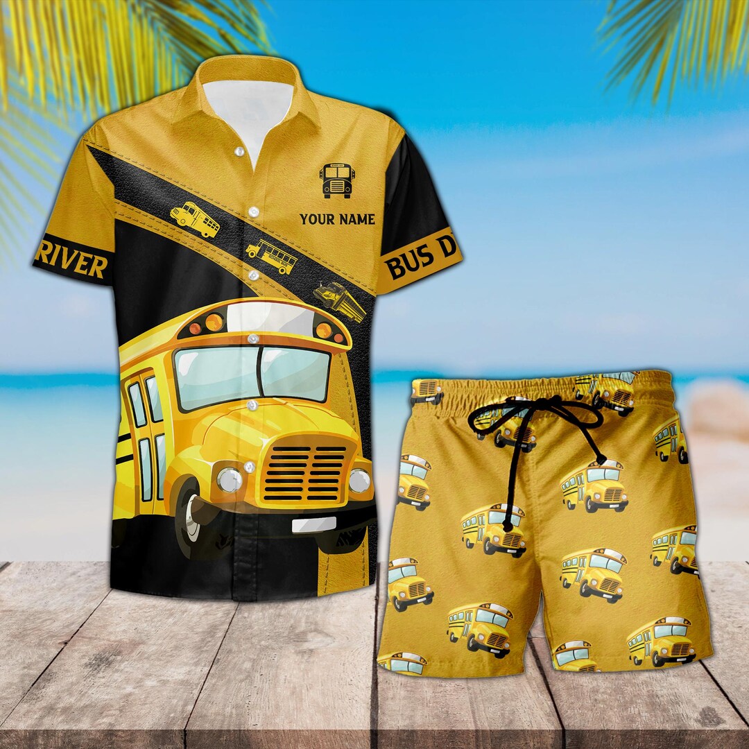 Custom Bus Driver Hawaii Shirt, Gifts for Bus Driver, Bus Driver Hawaii ...