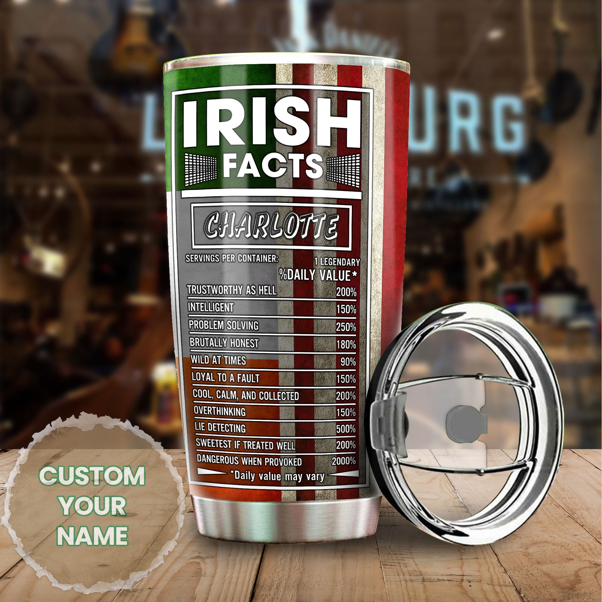 Personalized Irish Facts Tumbler Custom Name Irish Travel - Etsy