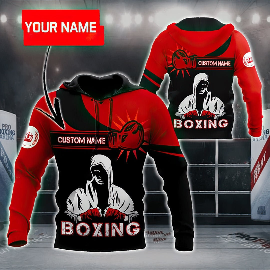 Personalized Unisex Novelty Hoodie Strong Boxing Pullover Sweatshirt ...