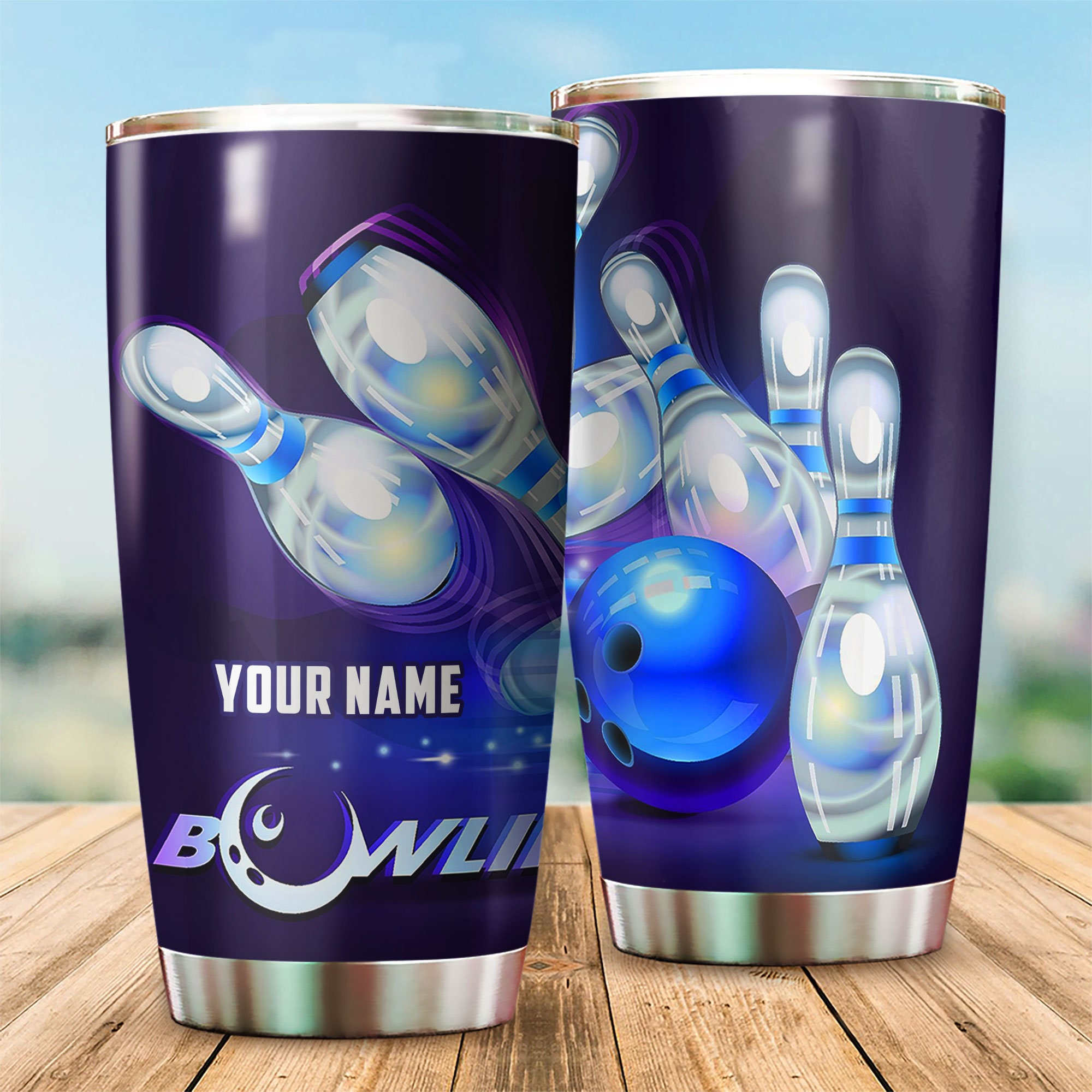 Personalized Bowling Art Tumbler Custom Bowling Pins Tumblers - Etsy