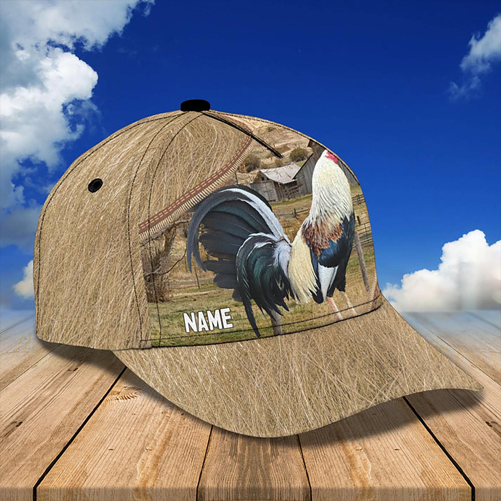 Personalized 3D Rooster Cap for Men, Custom Name Chicken Hat, Country ...