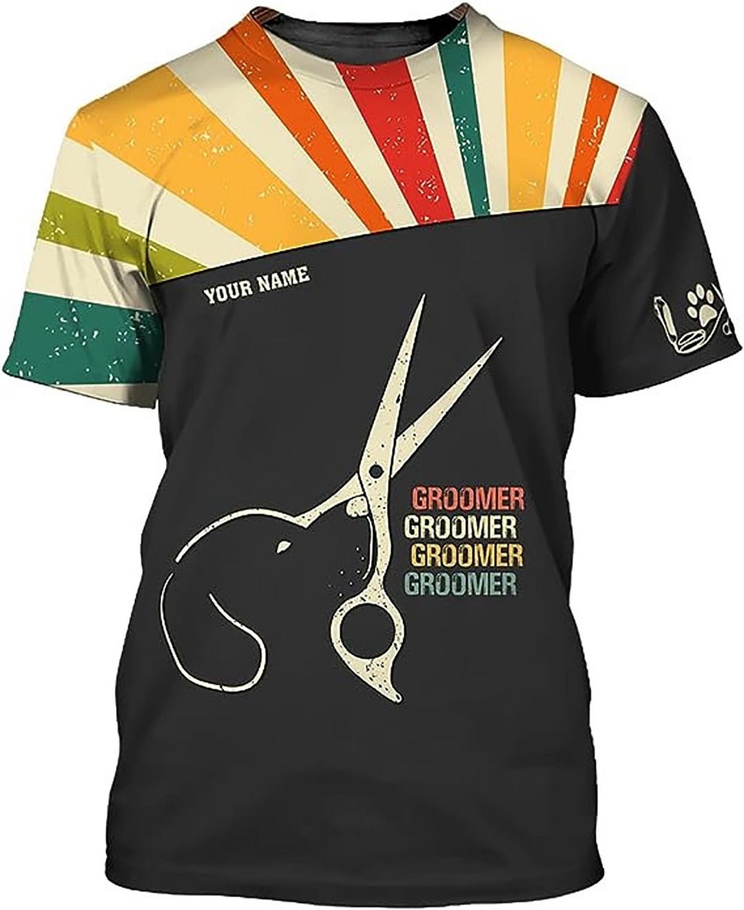 Personalized Dog Groomer 3D All Over Print T-shirt, Custom Grooming ...