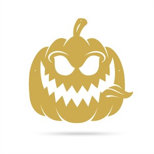 Halloween Evil Pumpkin Metal Sign, Scary Jack O Lantern Wall Decor ...