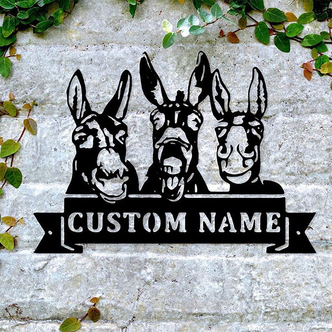 Custom Metal Farm Sign, Donkey Ranch Metal Sign, Gift Ideas for Farm ...