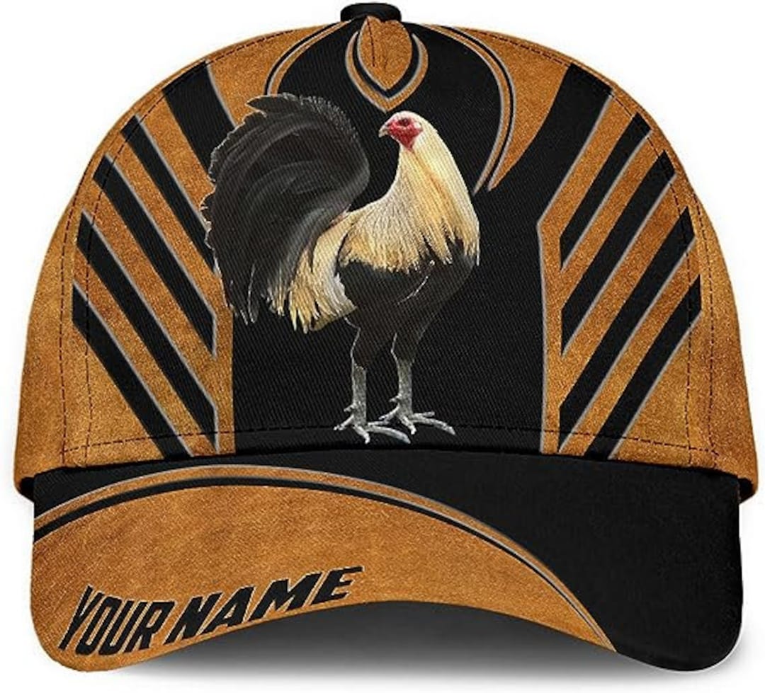 Personalized Rooster Baseball Cap, Custom Adjustable 3D Printed Rooster ...