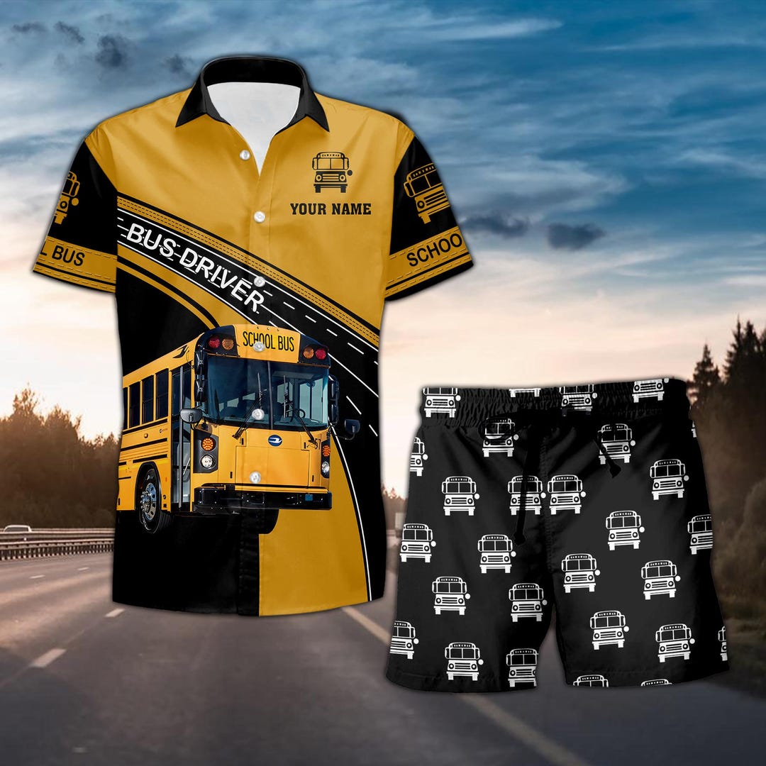 Custom Bus Driver Hawaii Shirt, Gifts for Bus Driver, Bus Driver Hawaii ...