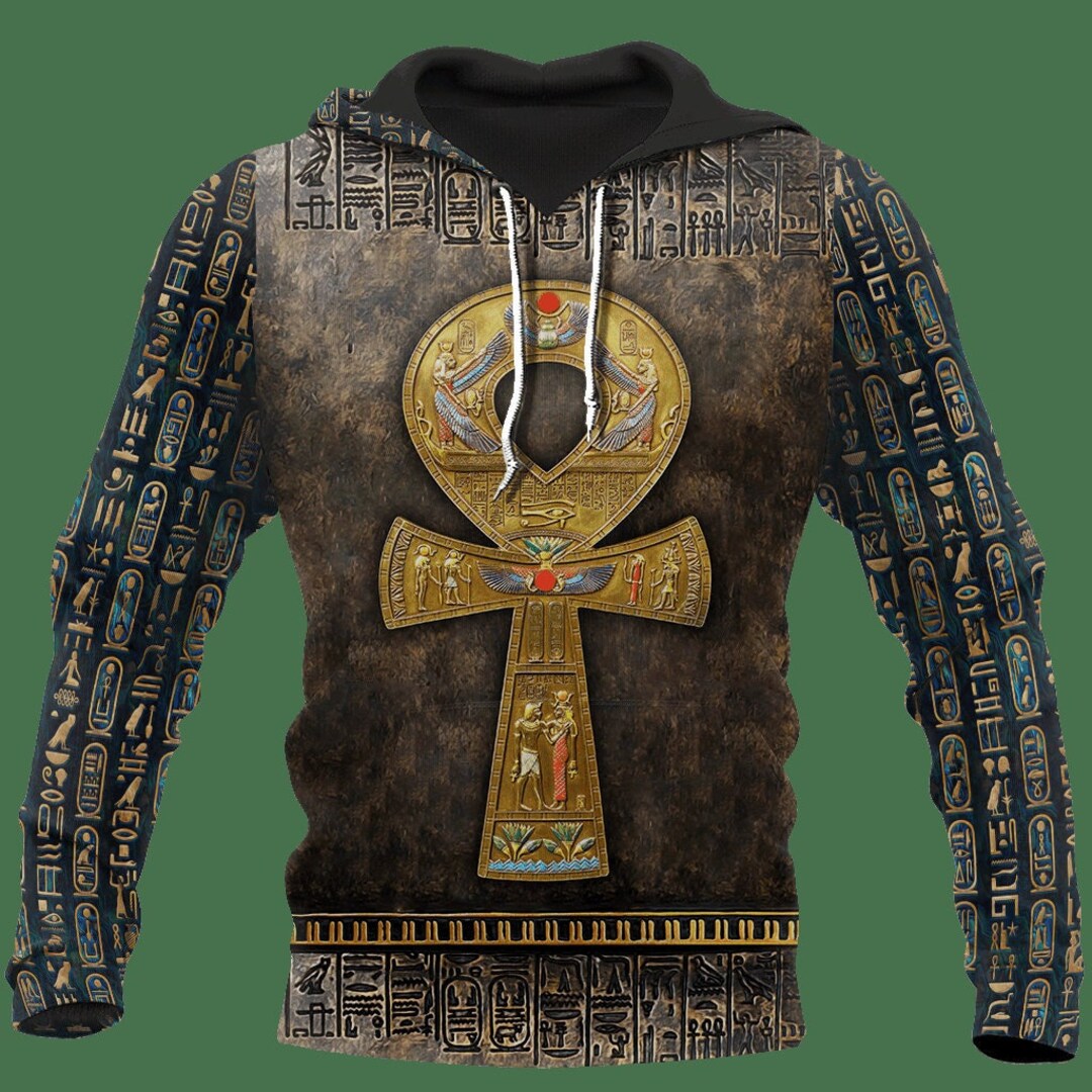 Unisex Ancient Egypt Ankh Sweatshirt Hoodie, Ankh Hoodie, Cross Ankh ...