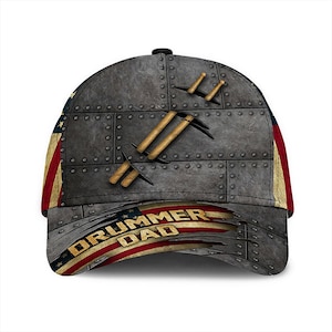 Drummer Dad Hat Father's Day Gift, Classic Cap for Drummer Dad, Drum ...