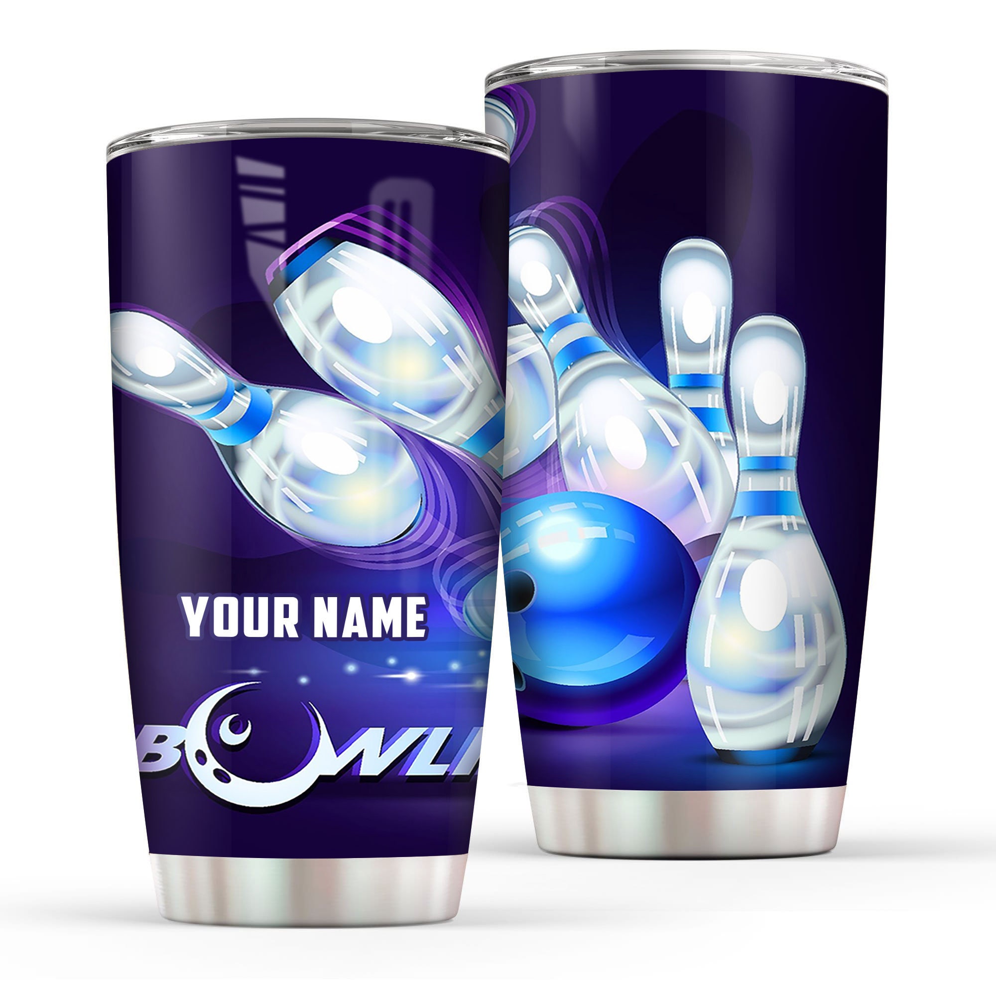 Personalized Bowling Art Tumbler Custom Bowling Pins Tumblers - Etsy