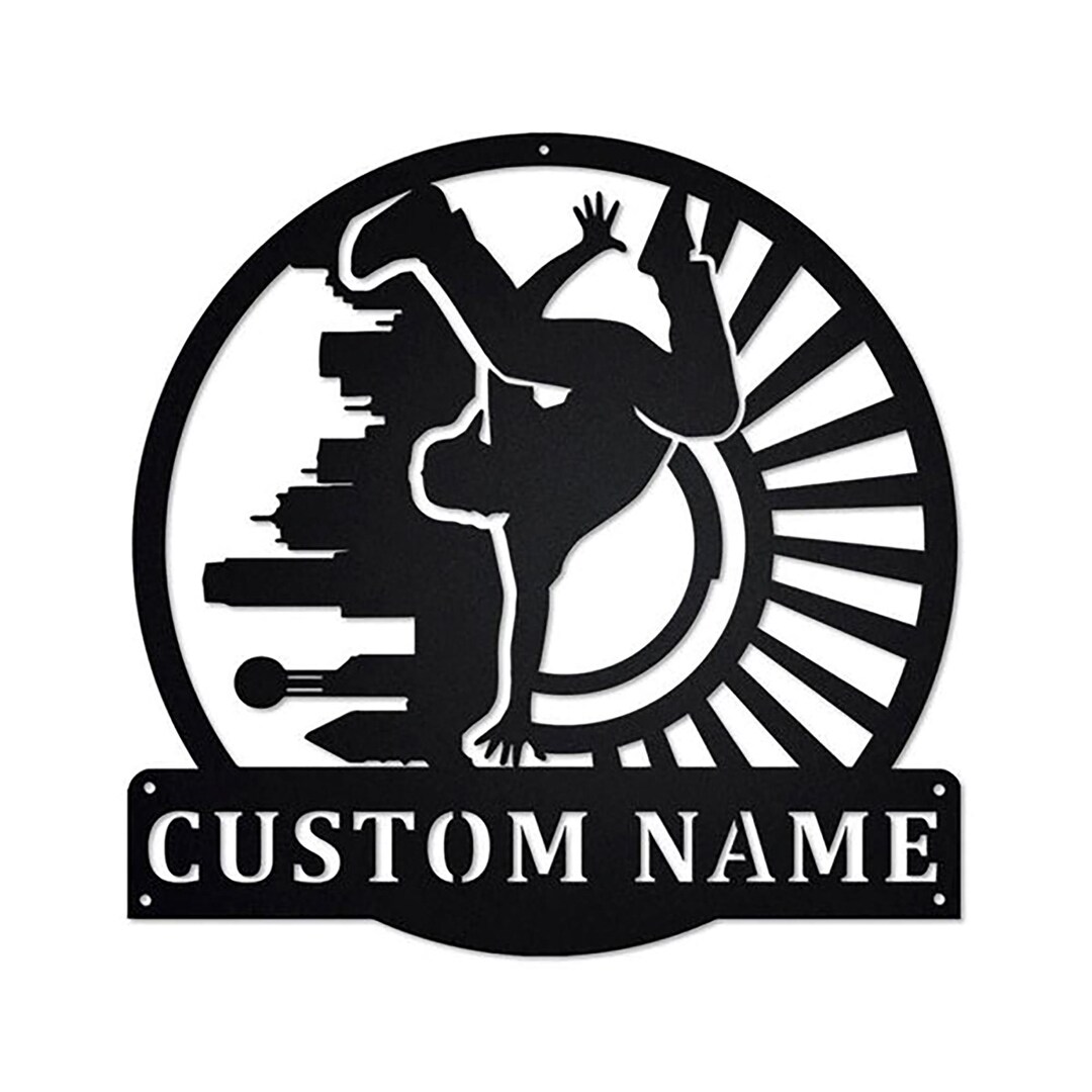 Personalized Breakdance Metal Sign Art, Breakdancing Metal Sign ...