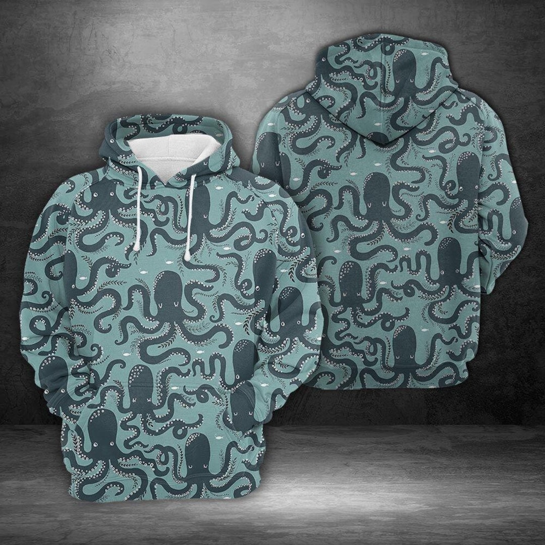 Unisex Octopus Sweatshirt Hoodie, Octopus Hoodie, Octopus Sweatshirt ...