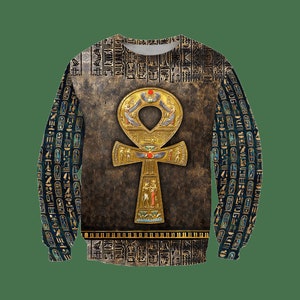 Unisex Ancient Egypt Ankh Sweatshirt Hoodie, Ankh Hoodie, Cross Ankh ...