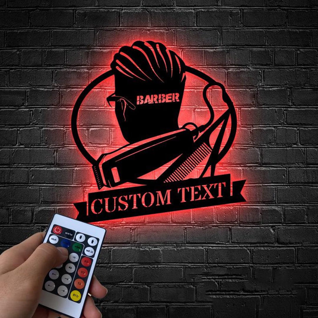 Personalized Barber Shop Metal Sign, Personalized Barber Shop Metal ...