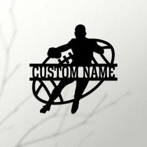 Personalized Rugby Sign With LED Lights - Custom Metal Wall Art, Rugby ...