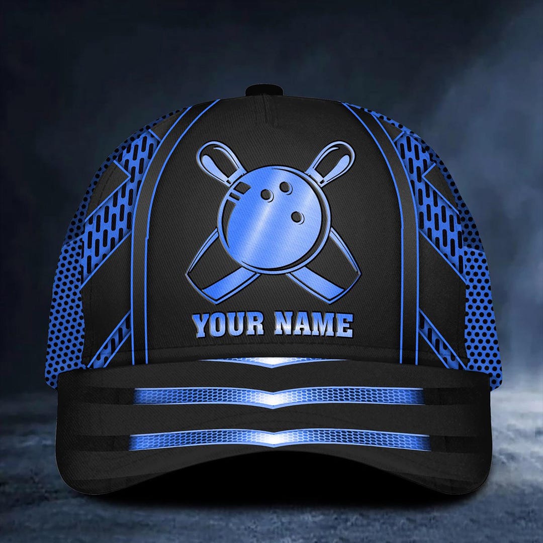 3D Full Printed Name Bowling Multi Color Version Classic Cap, Perfect ...