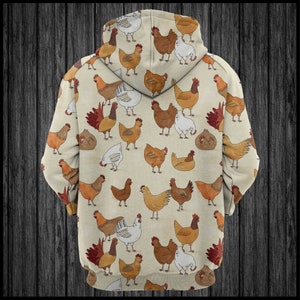 Unisex Chicken Family Sweatshirt Hoodie, Chicken Lover Hoodie, Chicken ...