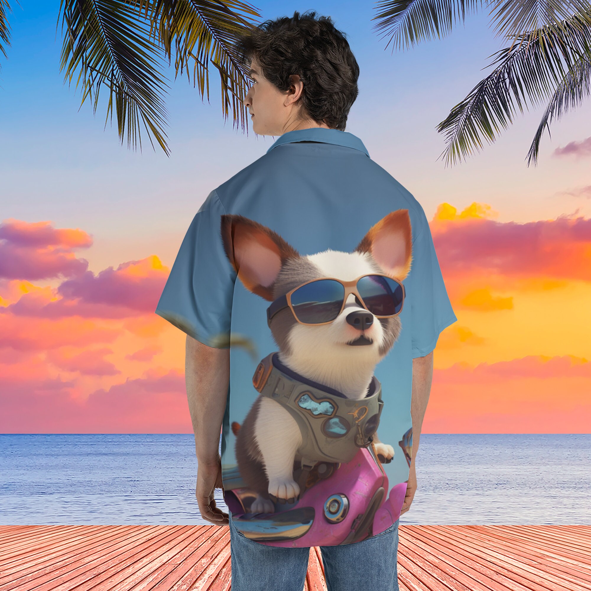 Cardigan Welsh Corgi Hawaiian Shirt, Dog Lovers Summer Beach Hawaii ...