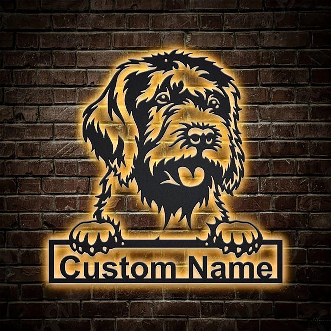 Custom Wirehaired Pointing Griffon Metal Sign, Custom Wirehaired ...