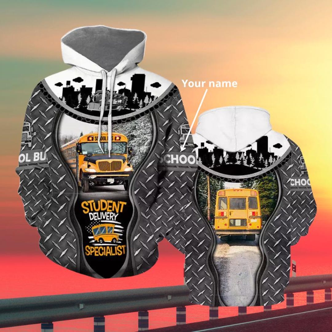 Personalized Bus Driver School Bus Hoodie All Over Print for Men and ...