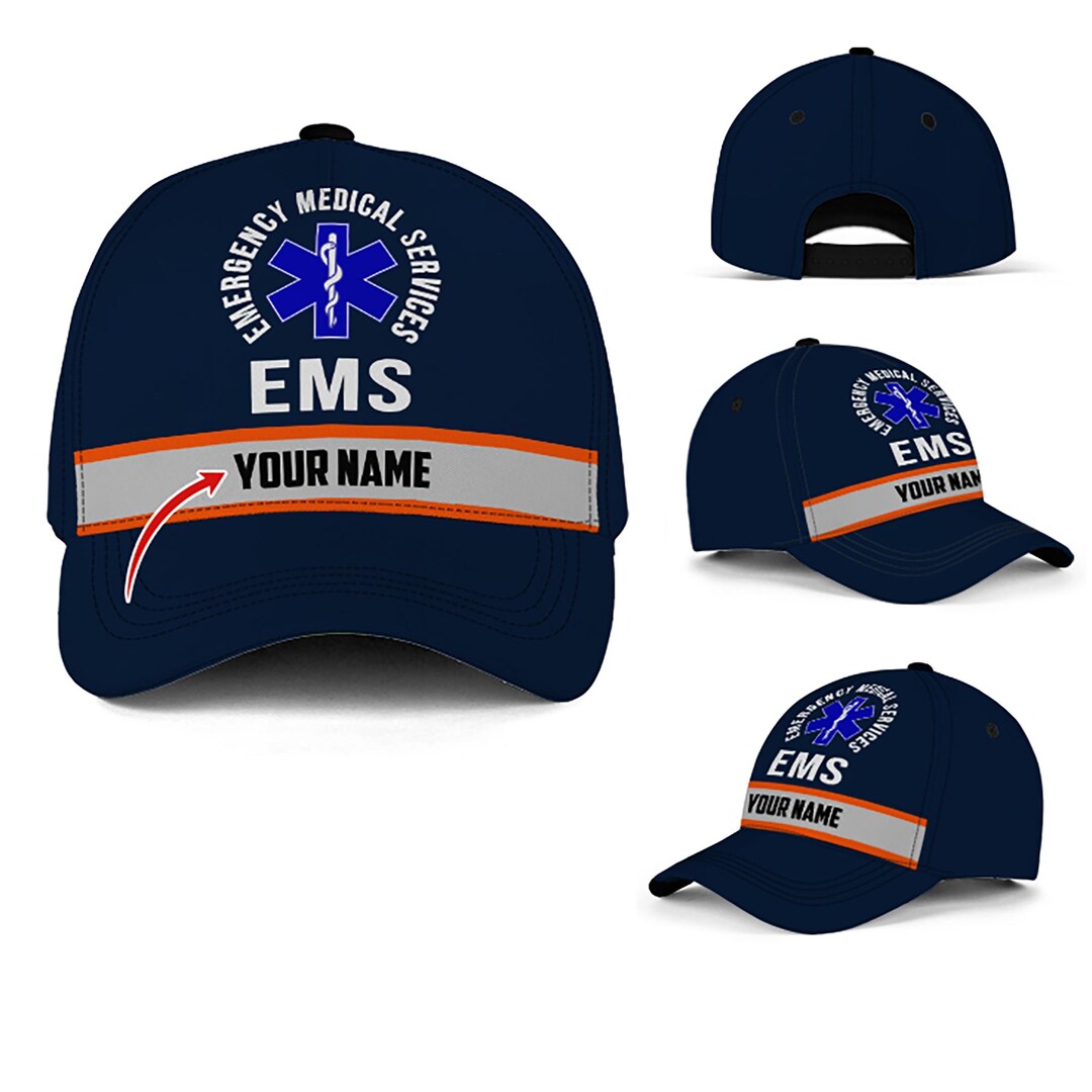 Personalized EMS Men's and Women's Baseball Cap, Paramedic Embroidery ...